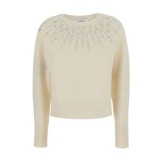 Jucca Pullover mit Strass-Details - - Knitwear - Damen - Beige - M