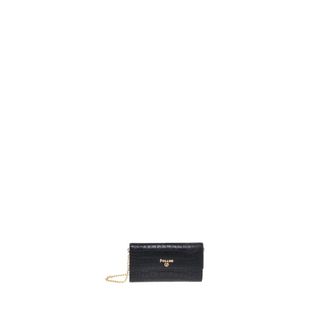 Pollini Femme, Sacs, Noir, Taille: ONE Size Portefeuille bandouli&egrave;re