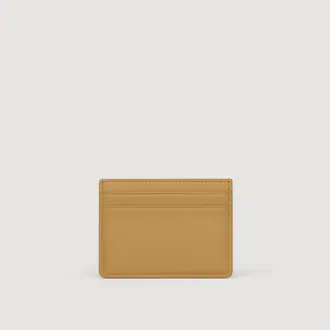 Sandro Porte-cartes en cuir &agrave; logo