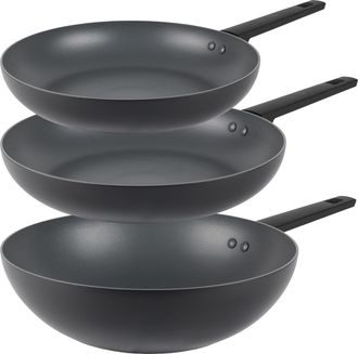 Russell Hobbs COMBO-8805 28 cm Wok-Pfanne und 20/24 cm Pfanne - Antihaftbeschichtung 10x robuster*, einfache Reinigungsbeschichtung, induktionsgeeignet, Soft-Touch-