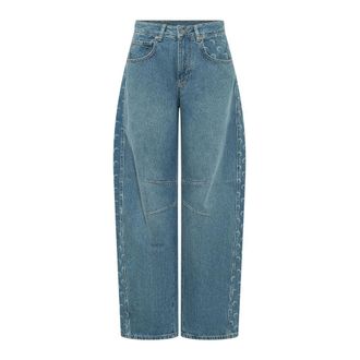 Marine Serre Damen, Jeans, Blau, MGr&ouml;&szlig;e