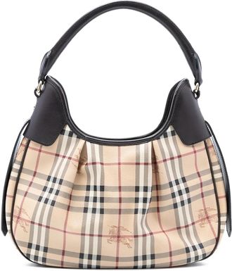 Burberry Hobo Bags - Haymarket Check Coated Canvas Brooklyn Hobo - Gr. unisize - in Braun - f&uuml;r Damen