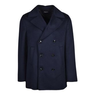 Kiton Doppelreihiger Kurzmantel - - Coats - Herren - Blau - S