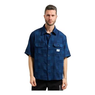 HUGO BOSS Homme, Chemises, Bleu, Taille: L Chemise Oversize &agrave; Carreaux en Coton