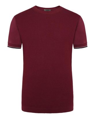 Ferrante Strukturiertes Jersey T-Shirt mit Stretchanteil in