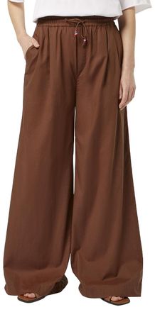 Scotch & Soda Damen Cotton Voile High-Rise Wide-Leg Pull On Casual Pants, Cold Brew, M / 30L EU