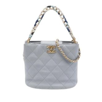 Chanel Sac seau matelass&eacute; en caviar pr&eacute;-appr&eacute;ci&eacute; - Femme - Pre-owned - Gris - Taille: ONE Size