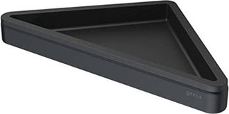 Geesa Frame Eckablage, Duschablage aus Messing/Kunststoff, Farbe: Schwarz, 230 x 25 x 170 mm