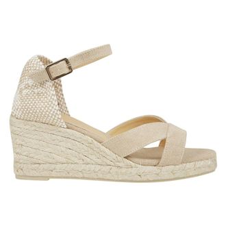 Castaner Femme, Chaussures, Beige, Taille: 36 EU Sandalette en coton biologique avec bride de cheville