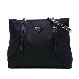 Prada Pre-owned Sac fourre-tout en nylon - Femme - Pre-owned - Noir - Taille: ONE Size