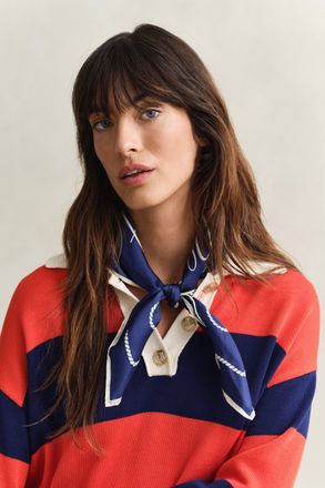 GANT Damen Rope Seidentuch mit Print (ONE SIZE) RICH NAVY