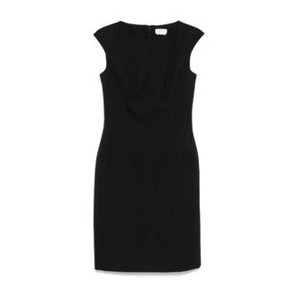 Alexander McQueen Schwarzes &auml;rmelloses knielanges Kleid - - Dresses - Damen - Schwarzk - M