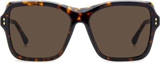 Isabel Marant 0193SHVN Sonnenbrille mit eckigem Gestell - Braun