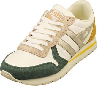Gola Mixte Daytona Quadrant Baskets, Off White/Evergreen/Gold/Sun, 38 EU