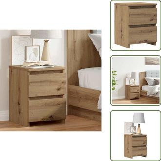 vidaXL The Living Store - vidaXL Table de chevet ch&ecirc;ne artisanal 30x30x40 cm bois ding&eacute;nierie