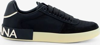 Dolce & Gabbana Nylon and suede sneakers with back lettering logo - DOLCE & GABBANA - gender_Man