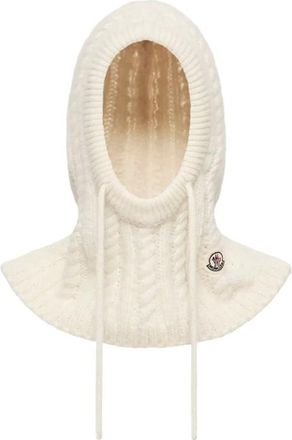 Moncler Passe-montagne en maille torsad&eacute;e - Femme - Accessoires - Blanc - Taille: ONE Size