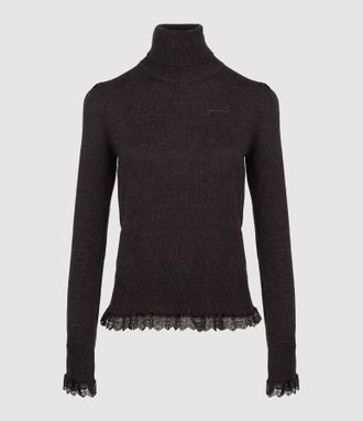 Ganni Pull Merino Details Phantom