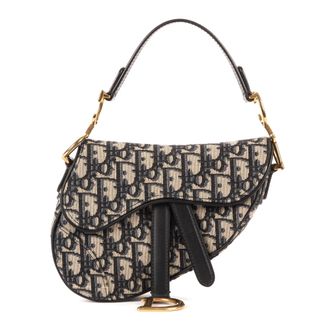 Dior Crossbody Bags - Oblique Saddle Mini - Gr. unisize - in Blau - f&uuml;r Damen