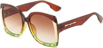 Generic Lunettes de soleil populaires pour femmes et hommes avec monture dégradée vintage de luxe nuances violettes UV400 lunettes de soleil vertes pour femme