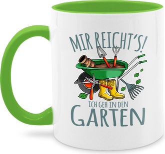 Shirtracer Tasse Tassen 325ml - Deko Hobby Geschenk - Mir reichts ich geh in den Garten - Gartenarbeit & G&auml;rtnern - 325 ml - Hellgr&uuml;n - g&auml;rtner geschenke g&auml;rtner