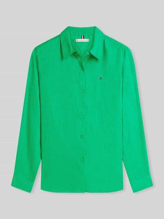 Tommy Hilfiger Relaxed Fit Langarmbluse aus reinem Leinen
