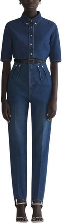 MUGLER Femme, Jeans, Bleu, Taille: W28 Denim Sigarette Stirrup Jeans