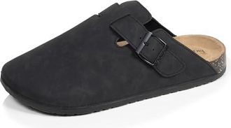 Isotoner Sabots Homme Semelle Extra-Flex, légers, Patch Talon Confort, 44 EU, Noir