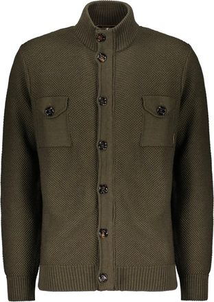 Moorer cardigan boutonné Dominic-HN à poche poitrine - Vert