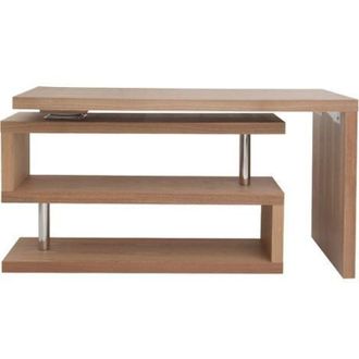 Miliboo Bureau modulable design en bois clair ch&ecirc;ne L140-214 cm MAX