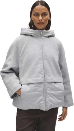 OPUS Kurzjacke grau,Casual,Polyester,Unifarben,Kapuze,Langarm,Loose Fit