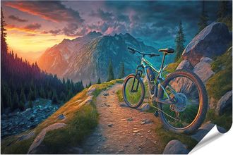 Islandburner Prime Bild Poster Mountainbike Strecke Sonnenuntergang Sport Fahrrad Landschaft Malerisc Premium Bilder Fotodruck