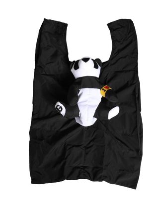 Dolce & Gabbana Men Black Polyester Panda Stuffed Ecobag Bag Accessory