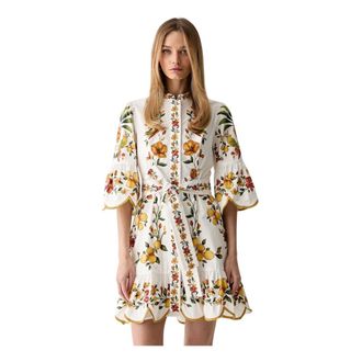 Farm Rio Farm Rio - Robe Courte Bouquet Citron - Femme - Robes - Multicolore - Taille: 38 FR