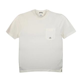 C.P. Company C.p. Company, Homme, Tops, Blanc, Taille: XL T-shirt &agrave; Manches Courtes
