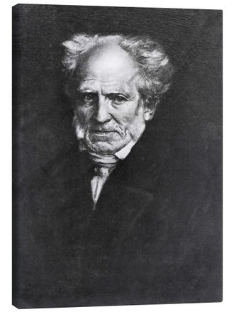 Posterlounge Arthur Schopenhauer Leinwandbild von Franz von Lenbach 70 x 90 cm Grau Wandbilder Wanddeko