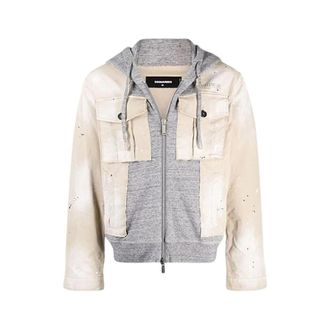 Dsquared2 Contrast Panel Casual Jacke - - Jackets - Damen - Grau - XL