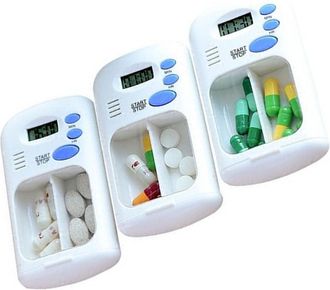 Generic Tragbarer Digitaler Medikamenten-Organizer mit Alarmerinnerung f&uuml;r T&auml;gliche Medikamente, Kompakte Medikamenten-Aufbewahrungsbox f&uuml;r B&uuml;ro oder Reisen