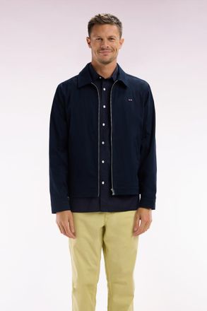 Eden Park Blouson Zipp&eacute; D&eacute;perlent En Coton Stretch Marine