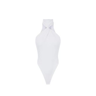Elisabetta Franchi Cr&ecirc;pe Jersey Bodysuit - - Tops - Damen - Wei&szlig; - S