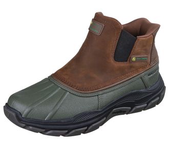 Skechers John Deere Herren Slip-Ins Midcut Waterproof Chelsea Duckboot mit Goodyear Gummi, Gr&uuml;n, 9.5 X-Wide