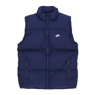 Nike Puffer Vest Down Jacket Midnight Navy/White - - Sport - Herren - Blau - M
