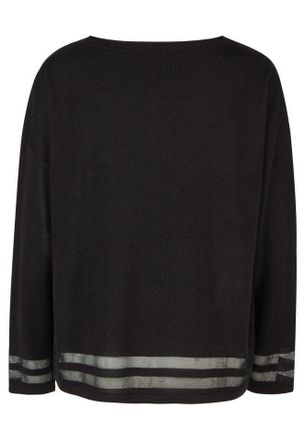 Doris Streich Strickpullover mit halbtransparenten Schmuck-Streifen