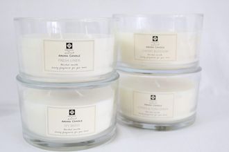 Vom Pullach Hof Duftkerzen 4er Set Dekokerzen Geschenk Duft Kerze in verschiedenen D&uuml;ften Deko IVY MOSS CHERRY BLOSSOM FRESH LINEN CITRUS & SUNFLOWER