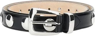 Khaite G&uuml;rtel - Benny Leather Belt - Gr. 90 - in Schwarz - f&uuml;r Damen