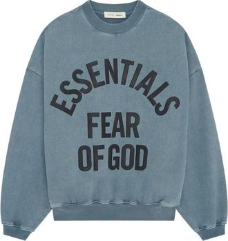 Fear of God SweaT-shirt Col Rond Campus Ann&eacute;es 90 - Homme - Sweatshirts et sweats &agrave; capuche - Bleu - Taille: L