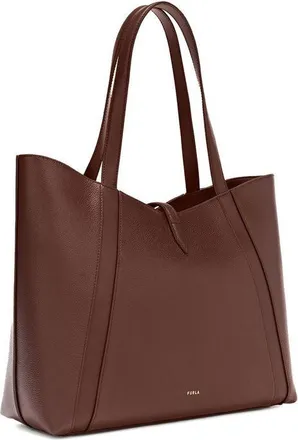 Furla Goccia L Leather Shoulder Bag - Brown