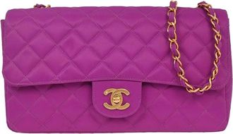 Chanel 1995 mittelgro&szlig;e Single Flap Schultertasche - Violett