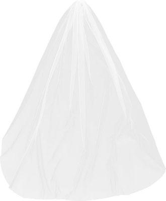 Amosfun Brautschleier lange beige Schleier einzelne Schicht mit Kamm lange 5 einfache elegante Hochzeitsaccessoires f&uuml;r weibliche Frauen Dame