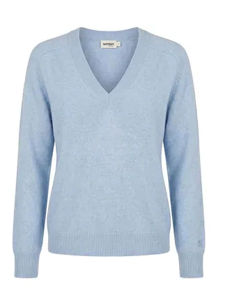 Notshy V-Pullover - Hellblau